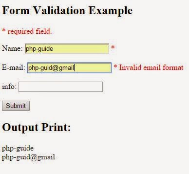 php Guidelines: Email Validation