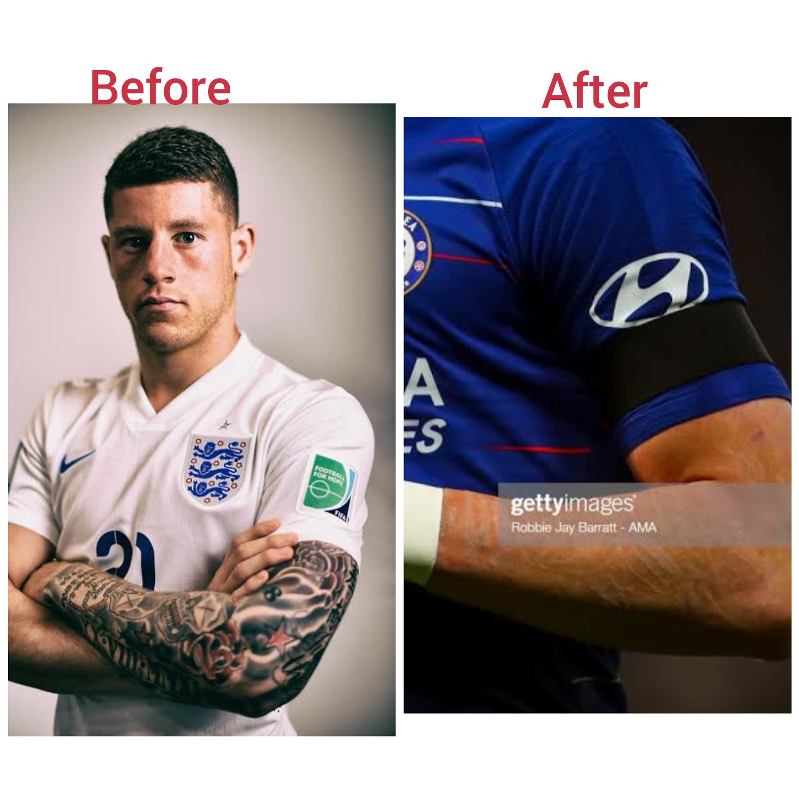 Chelsea players with tattoo pictures and meaning -Chelsea FC players ...