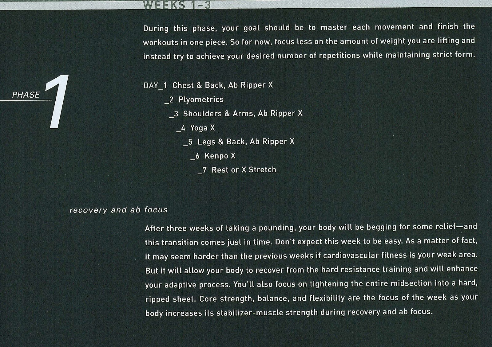 Strong-Willed Chic: Phase 1 of P90X Program