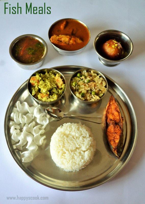 South Indian Fish Meals with Vegetables | Special Weekend Lunch Menu ...