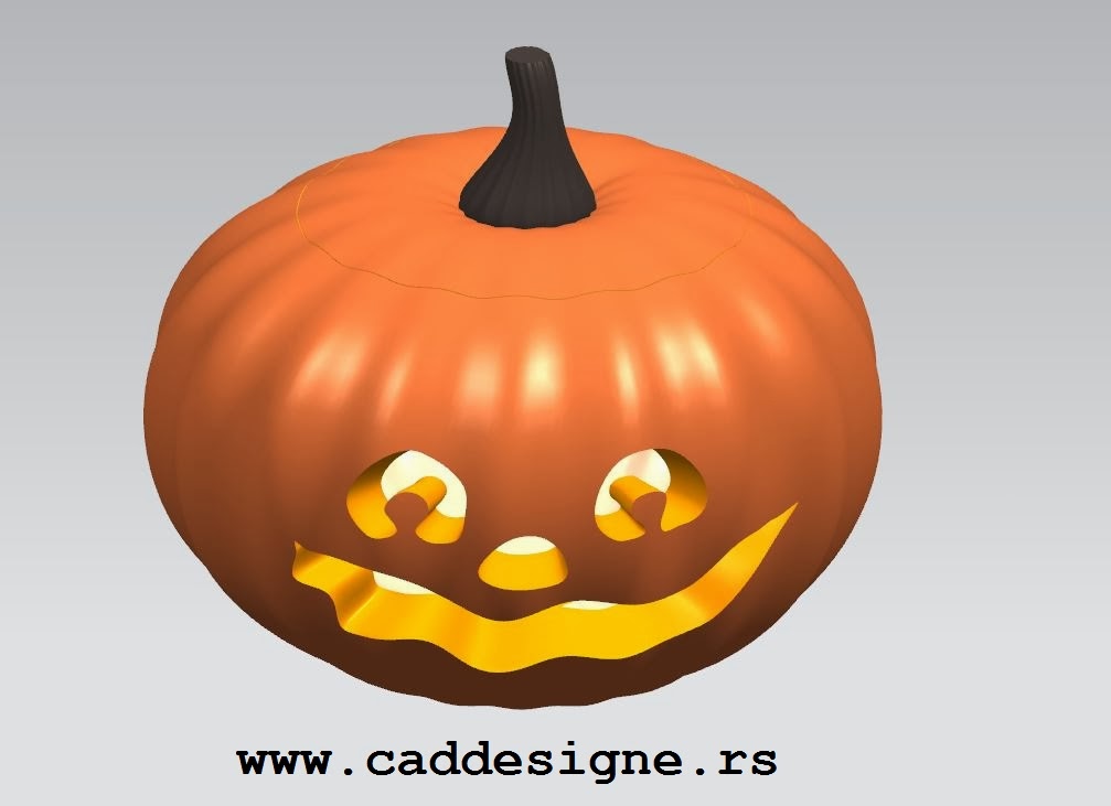 CAD designs by Ivan: Halloween pumpkin (free CAD download file)