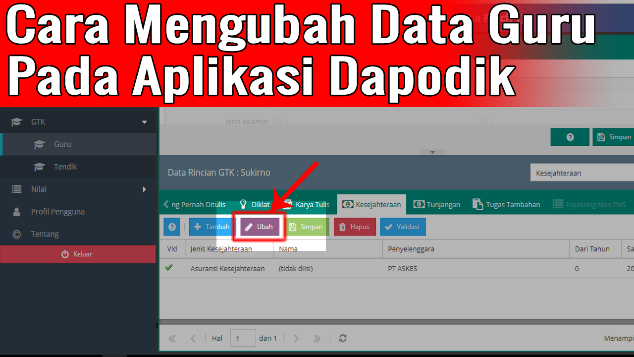 Cara Mengubah Data Guru Pada Aplikasi Dapodik - Blog Operator Sekolah