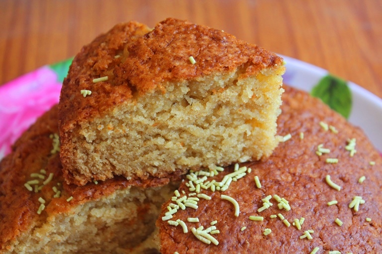 Eggless Wheat Cake | Whole Wheat Milk Cake Recipe