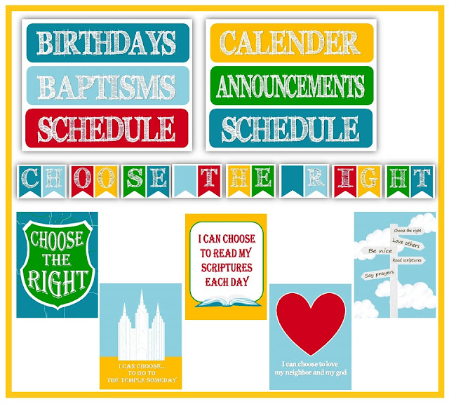 One Willis Family: 2017 LDS Primary Theme Bundle: Choose the right