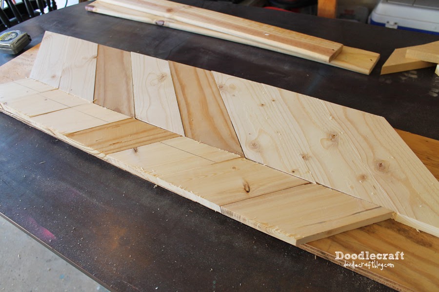 Chevron Bench with Hairpin Legs!!!!!!!