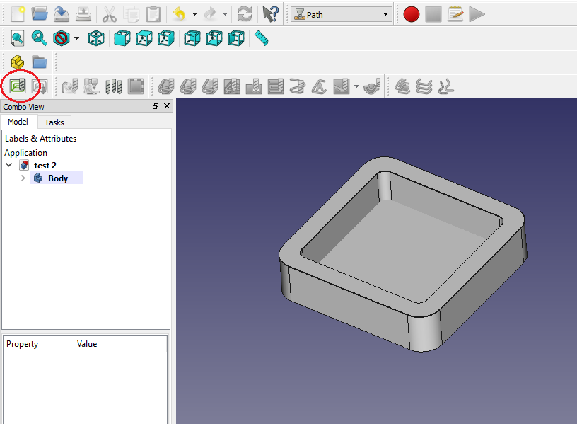 การใช้ workbench path ใน free cad ทำ cam
