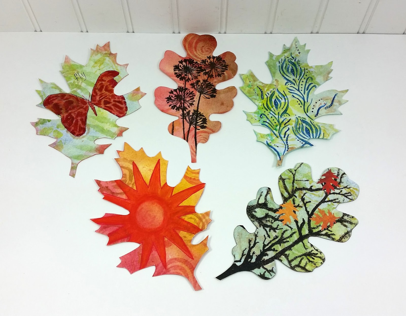 Natures Walk Studio: Leaf art - blowing in the wind