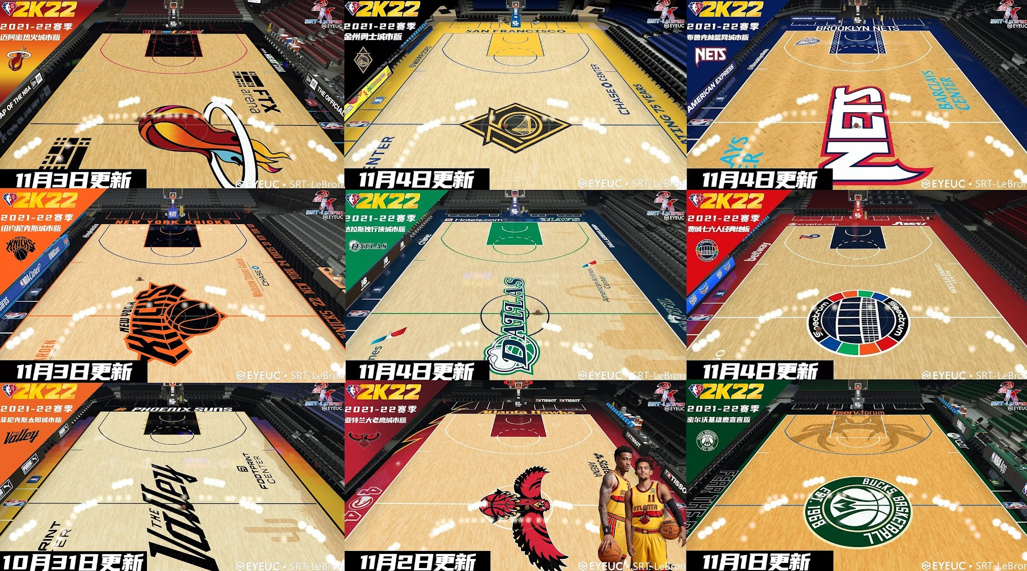 NBA 2K22 2021-2022 City Edition Courts Pack by SRT-LeBron Released