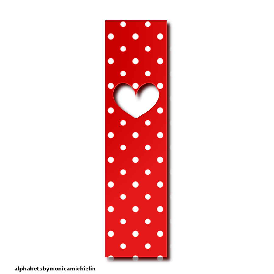 M. Michielin Alphabets: RED WHITE POLKA DOTS ALPHABET AND ICONS PNG