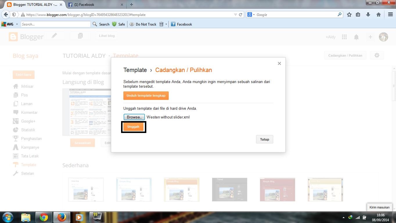 Cara Mengganti Template Blog ~ Cozy Info