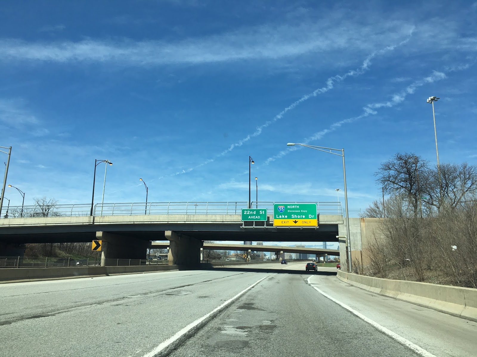Northern Terminus of Interstate 55 on the Stevenson Expressway in Chicago