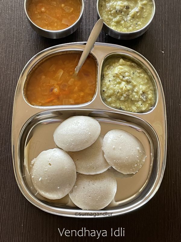 Veggie Platter: A - Z Idli Series ~ V for Vendhaya Idli