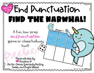 Welcome to the UNI-corner: FREEBIE ALERT! End Punctuation Grammar Game ...