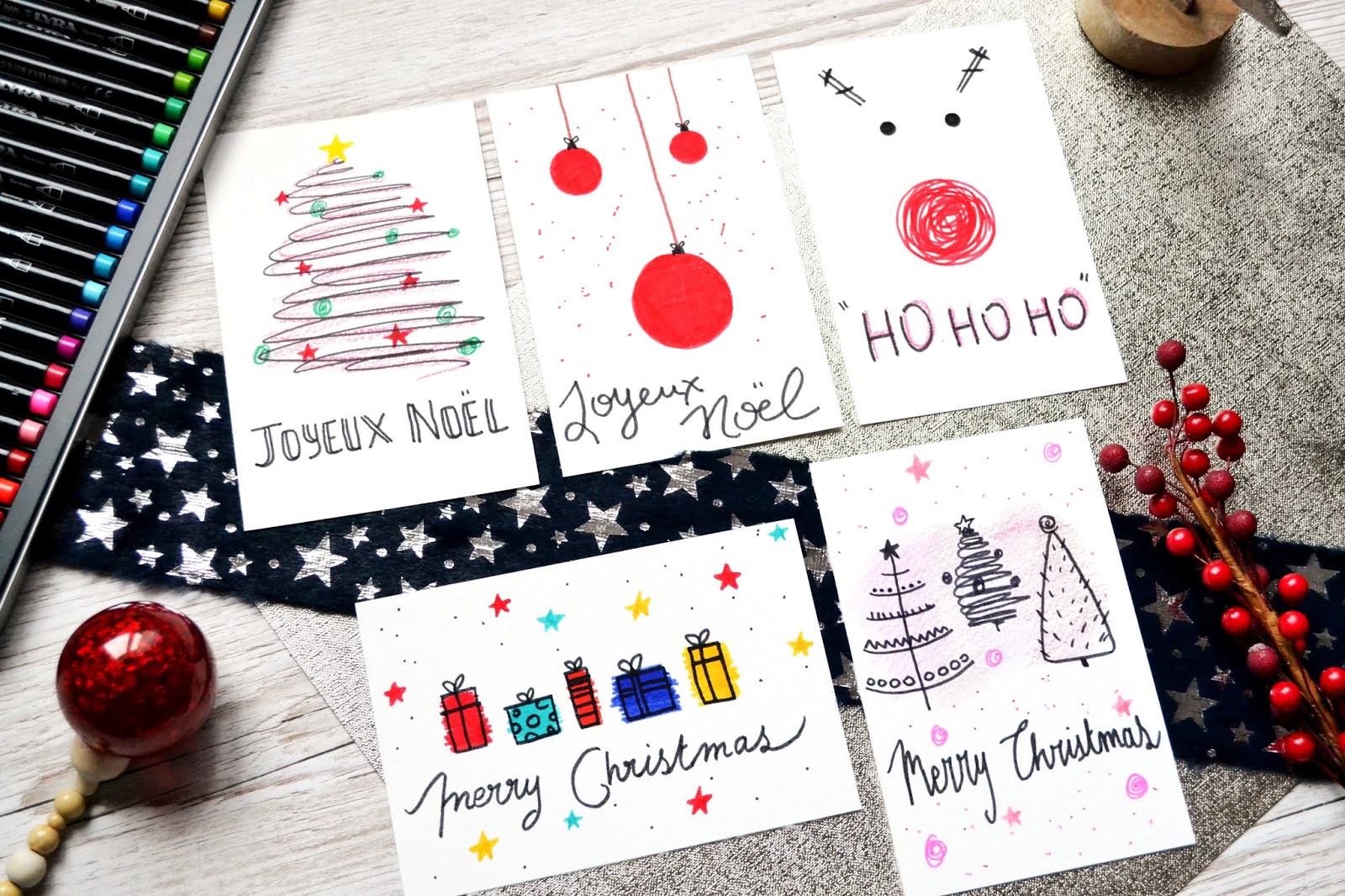 Blog L'univers de Mel: Cartes de Noël : des DIY simples et rapides