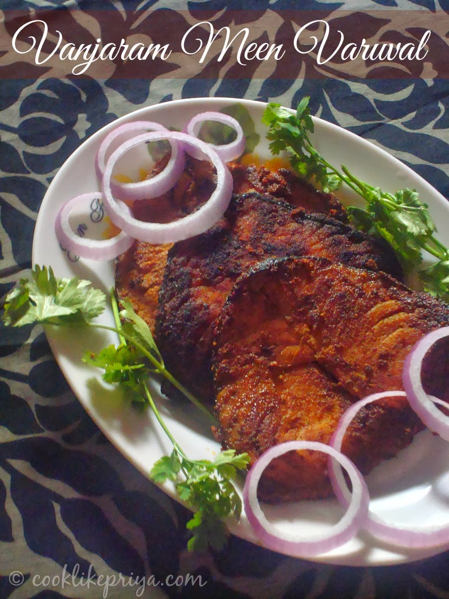 Cook like Priya: Vanjaram Meen Varuval | King Fish Fry Recipe | South ...