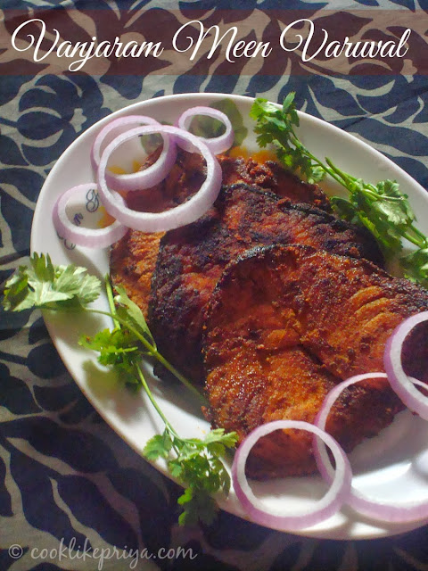 Cook like Priya: Vanjaram Meen Varuval | King Fish Fry Recipe | South ...