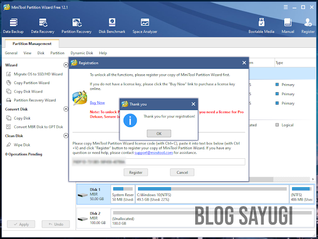 Cara Aktivasi Minitool Partition Wizard 12 Pro - BLOG SAYUGI