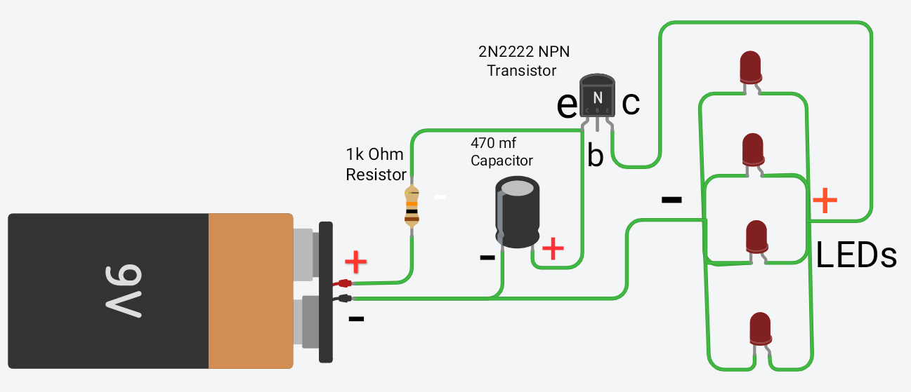 LED BLINKING CIRCUIT / STROBE LIGHT