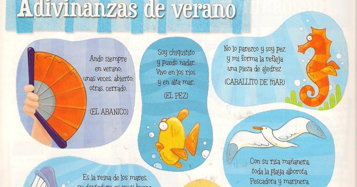 ADIVINANZAS DE ANIMALES DEL MAR