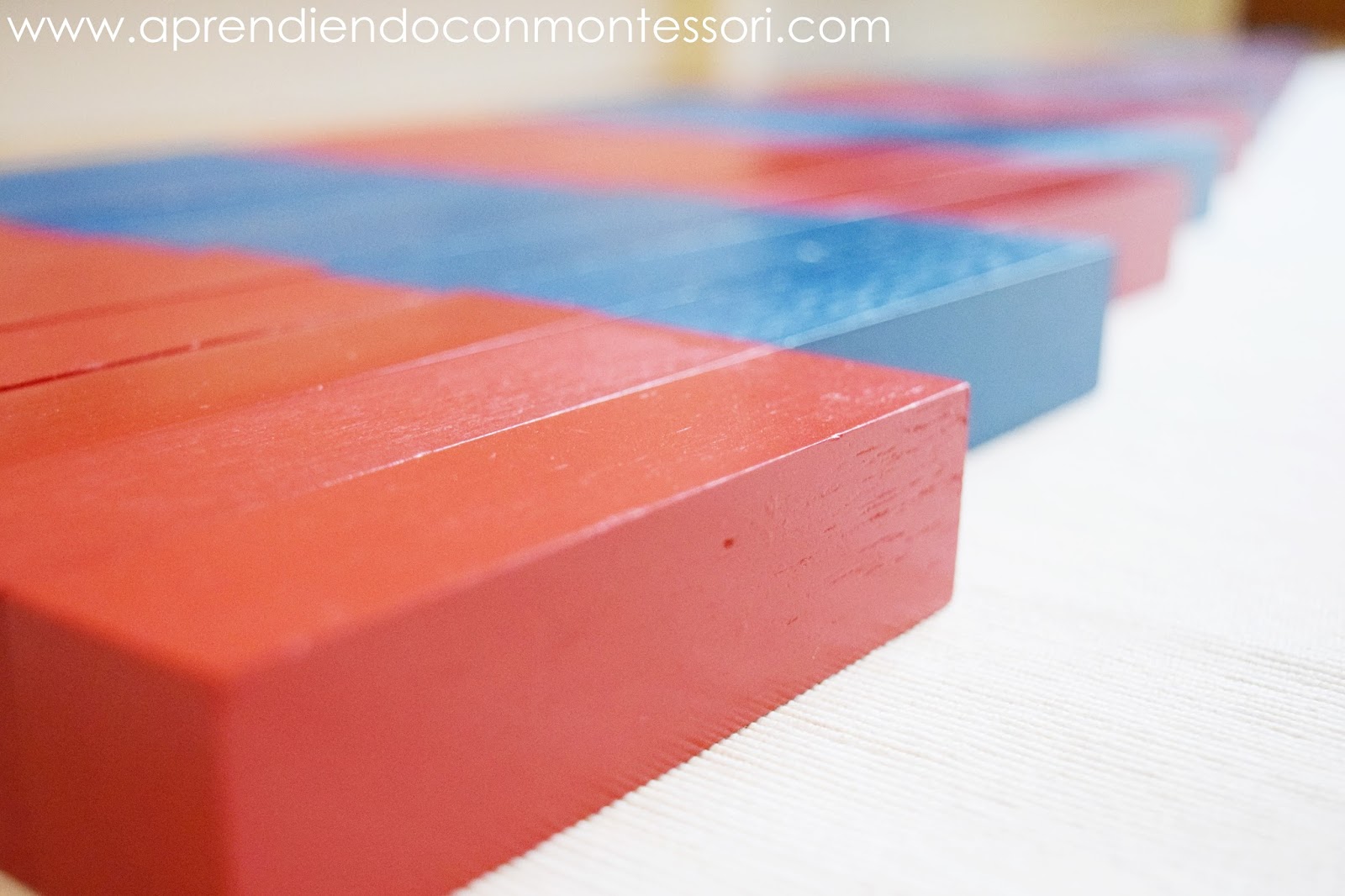 LISTONES ROJOS Y AZULES MONTESSORI ¿qué son y para qué se utilizan ...