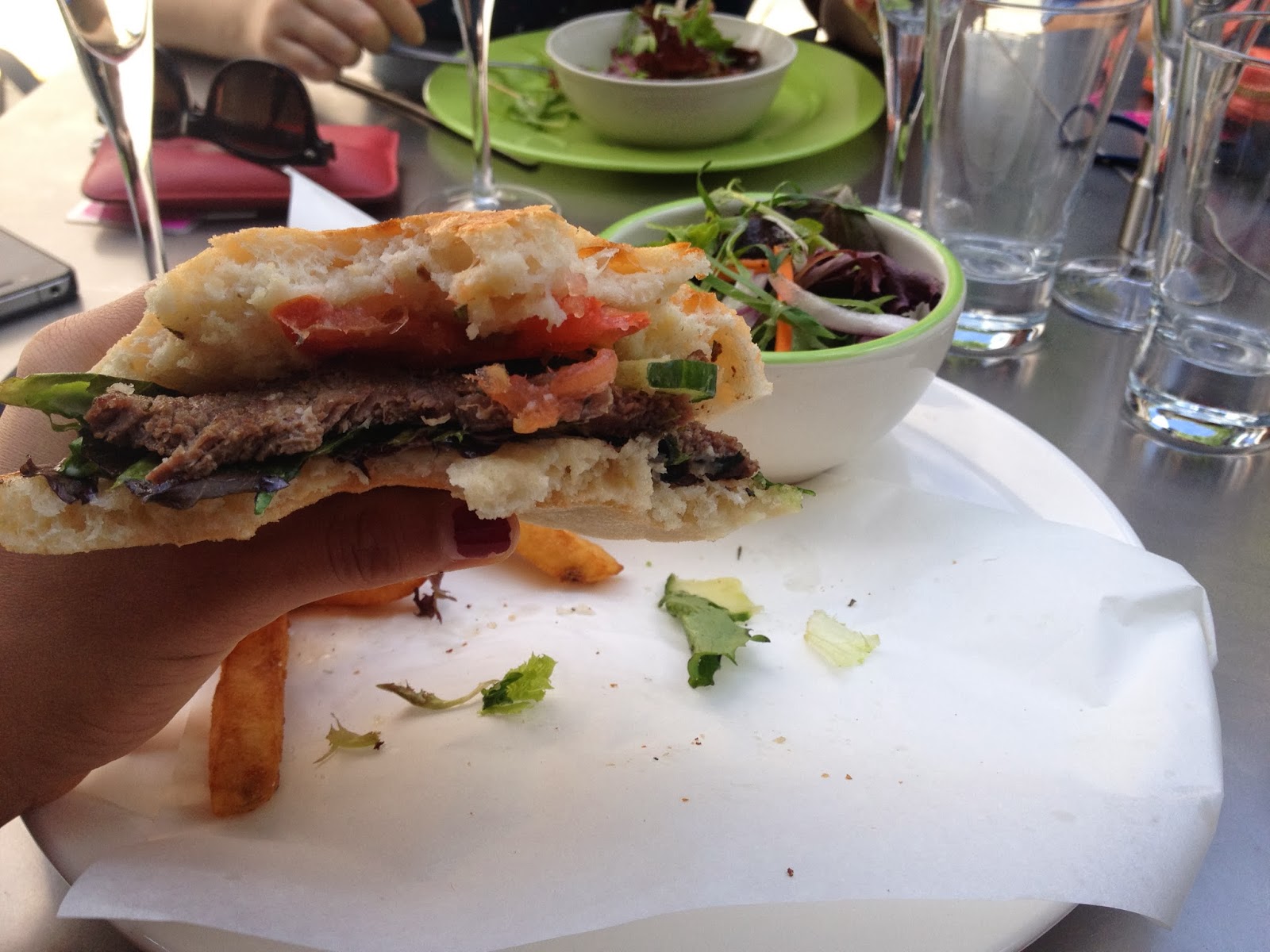 Fang a steak sanga: Grass Espresso Bar, West Perth