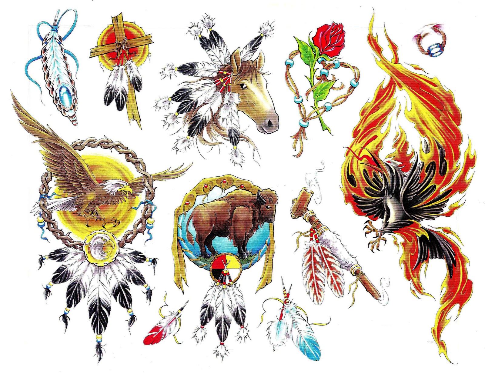 TATTOOS: Colored Tattoo Stencils # 9