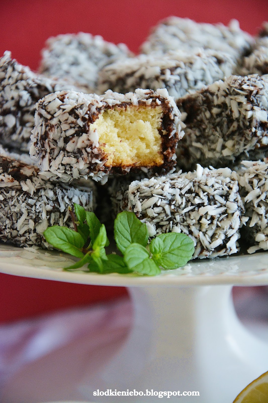 Słodkie Niebo: Kokosanki czyli Kostka kokosowa lub Lamingtony