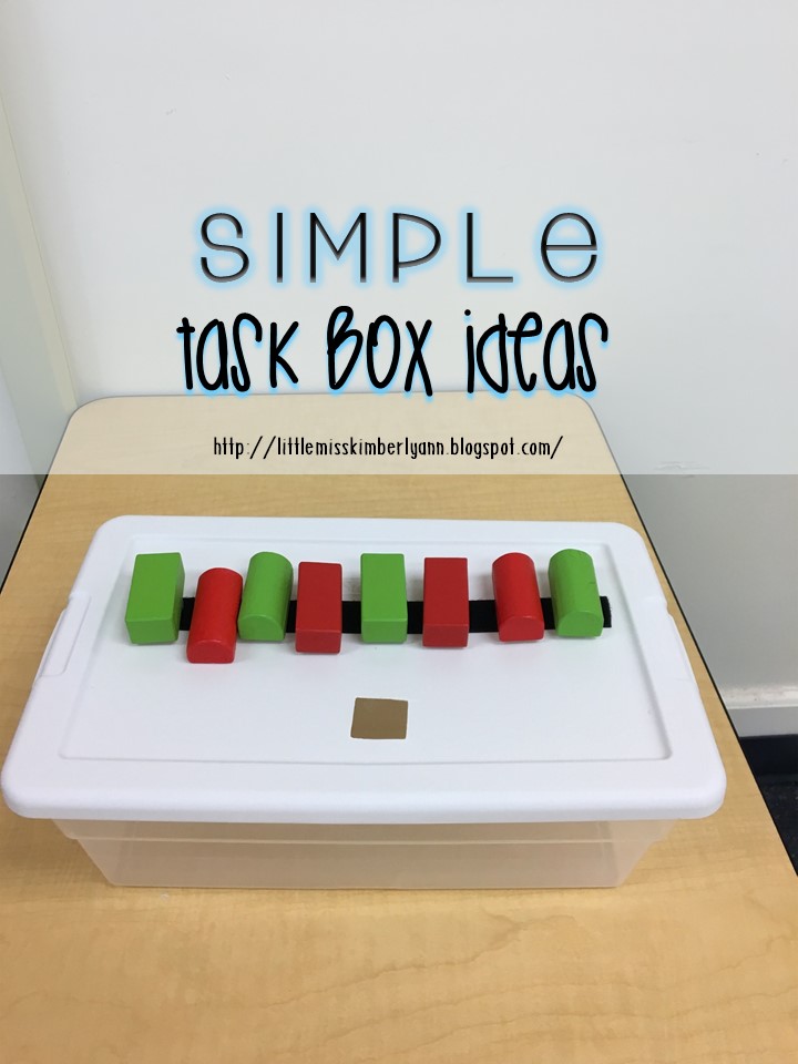 Little Miss Kim's Class: Simple Task Box Ideas for Special Education