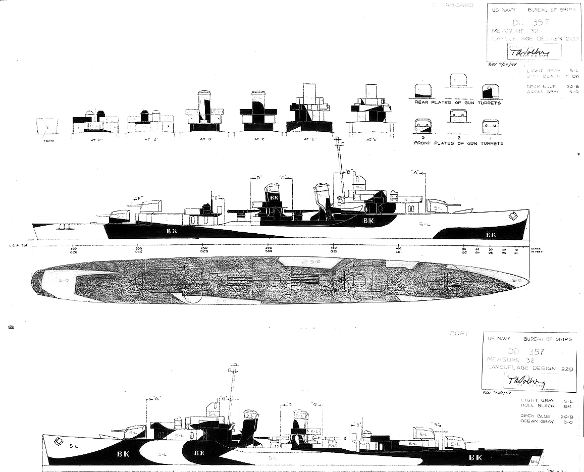 oldSarges Wargame and Model blog: USN Dazzle paint schemes for WW2 ...