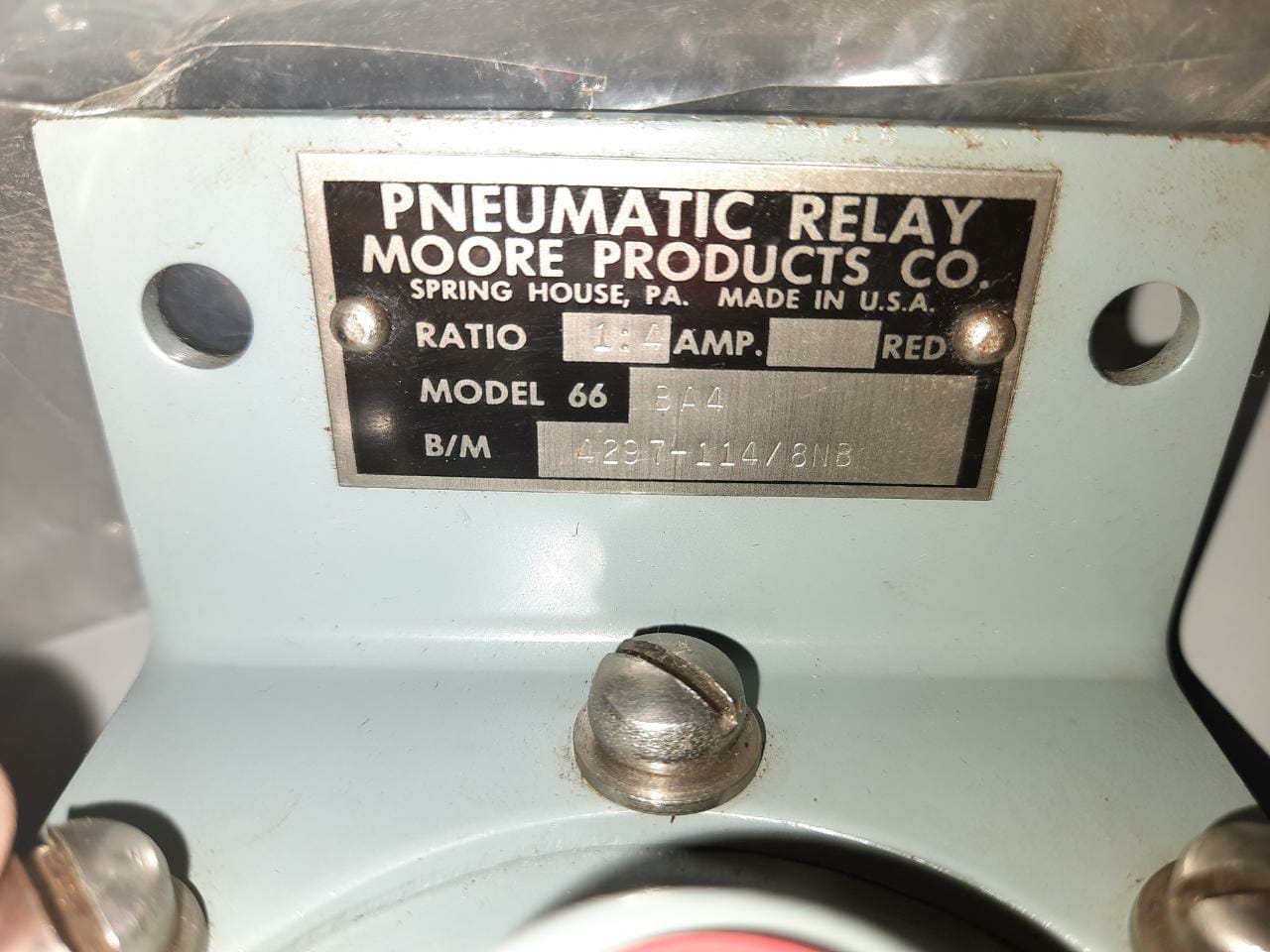 MOORE 66 BA4 PNEUMATIC RELAY - Aeliya Marine