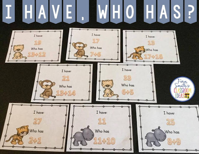 Addition I Have, Who Has? Cards - Fern Smith's Classroom Ideas!