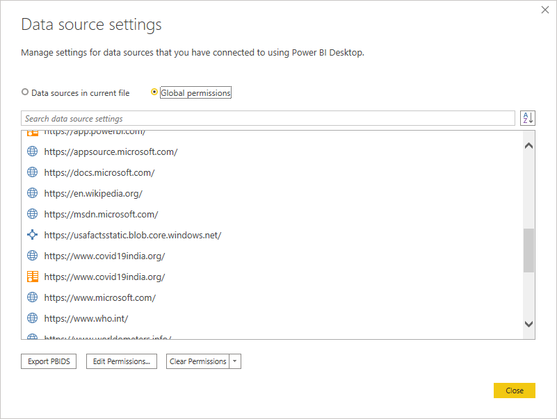 How to change data source connections in Power BI