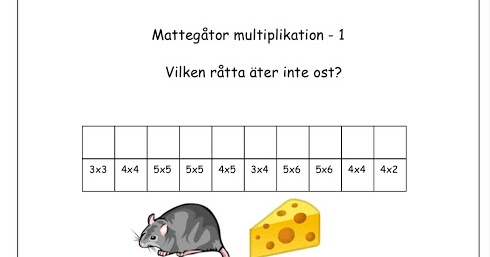 Fröken Larssons klassrum: Ute-matte multiplikation