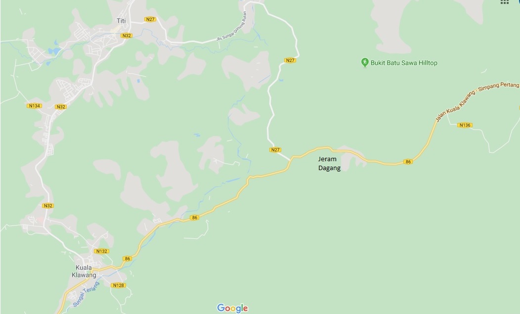 Jeram Dagang di Kuala Klawang, Jelebu