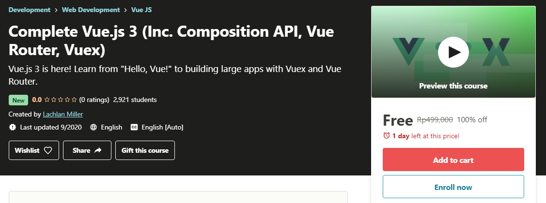 Free Complete Vuejs 3 Inc Composition Api Vue Router Vuex ~ E Learning For All