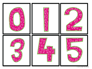 Classroom Freebies Too: Valentine Number Words