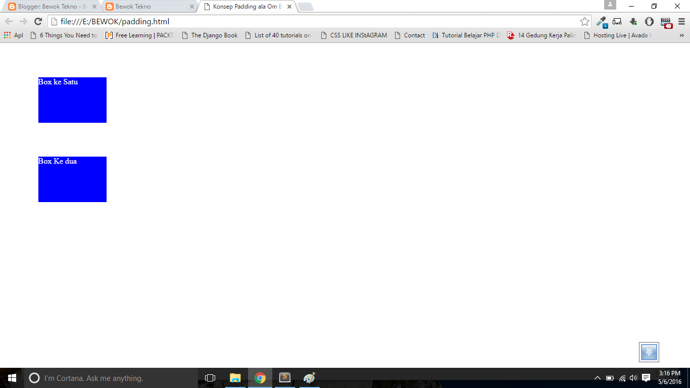 Tutorial Css Part 8 Memahami Konsep Padding Pada Css Tutorial