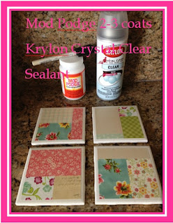 Mod Podge Tile Coasters