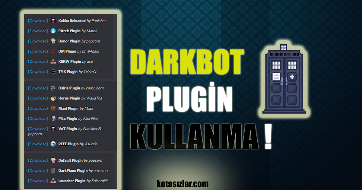 DARKBOT TÜM PLUGİNLERİNİN KULLANIMI 2021