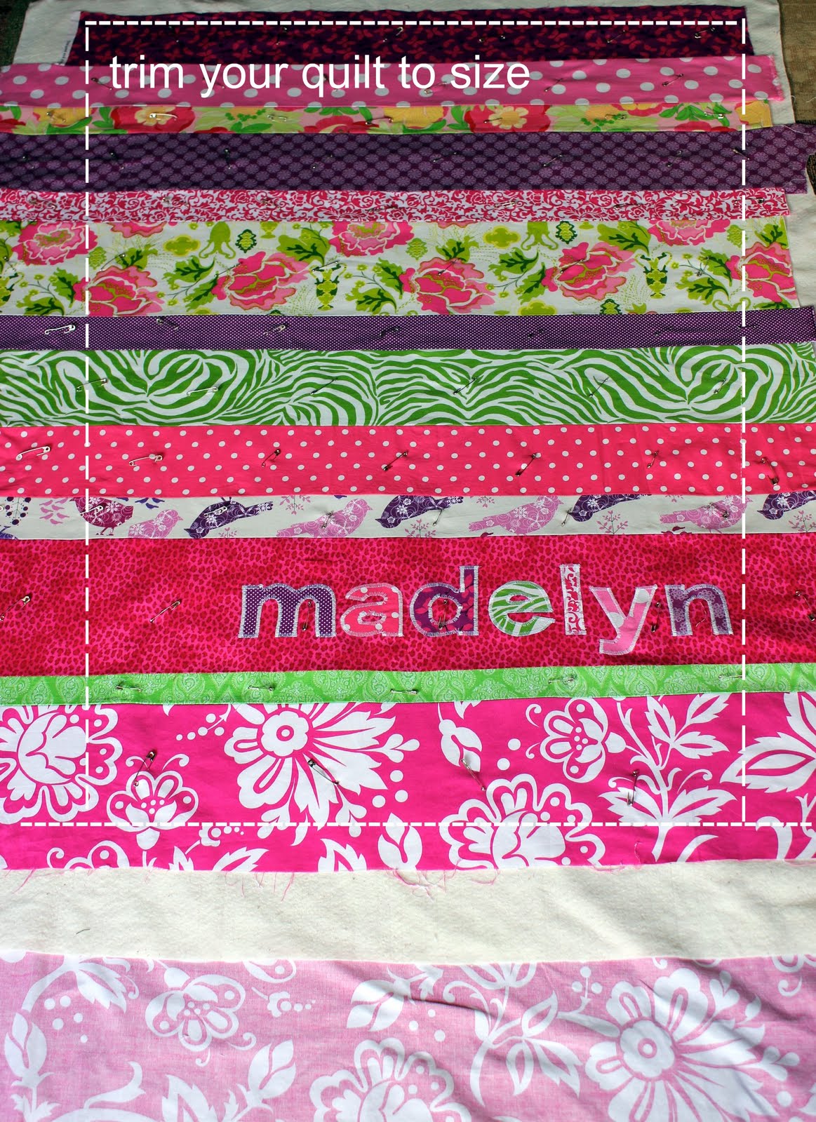 Lu Bird Baby: Easy Strip Quilt Tutorial