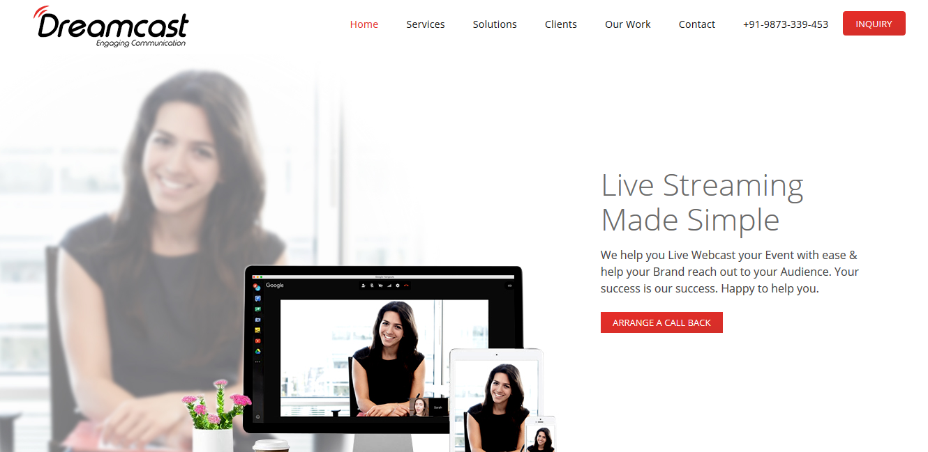 Wide Range of benefits with Webcasting Services - Dreamcast India