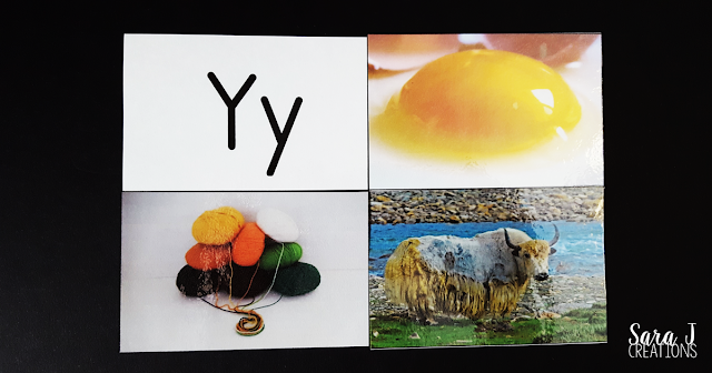 Alphabet Centers with Real Pictures | Sara J Creations