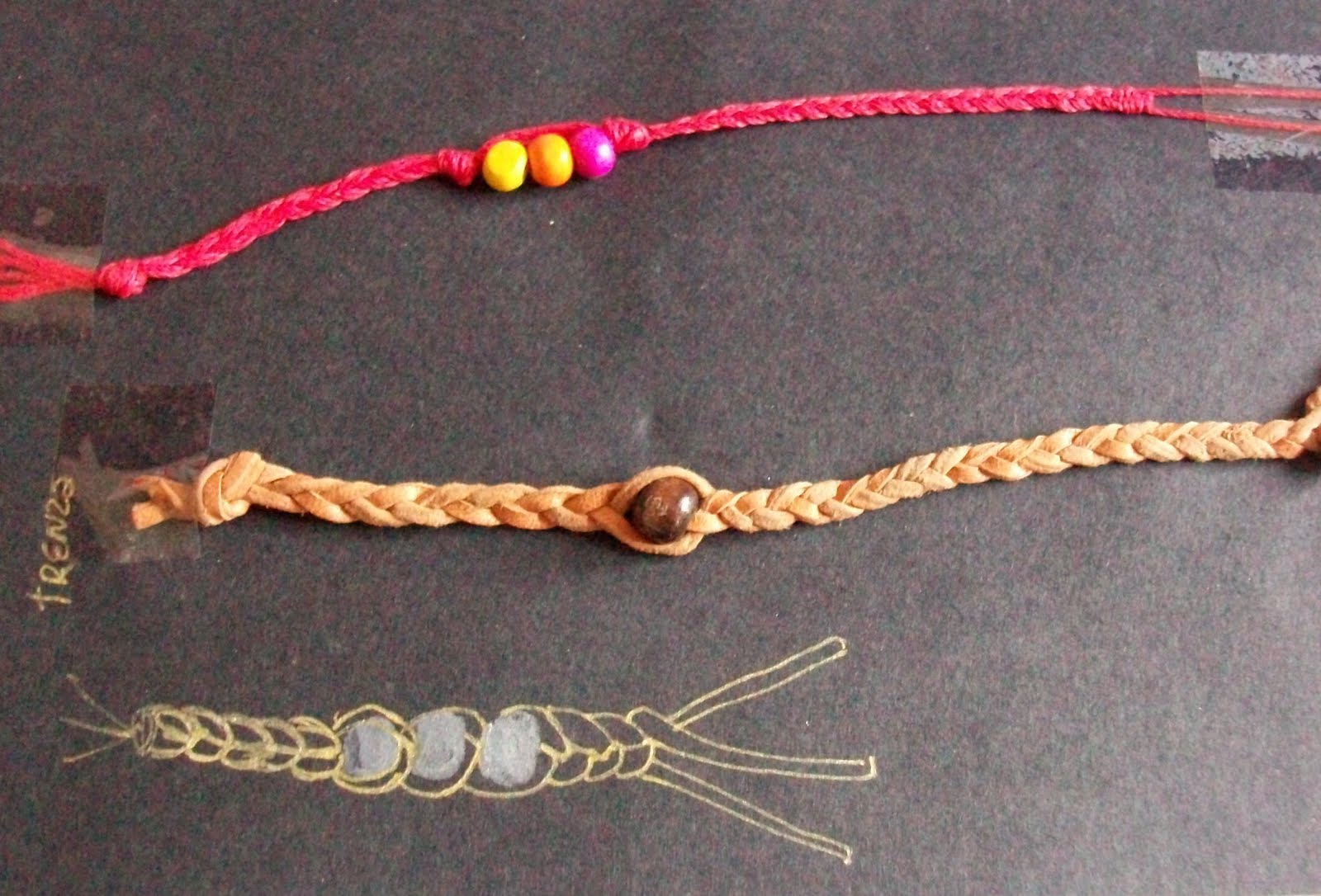 Silimoda: Macramé puntos que aprendimos: trenza con mostacillas