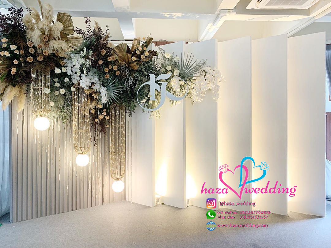Contoh Backdrop photobooth wedding modrn - Dekorasi wedding medan