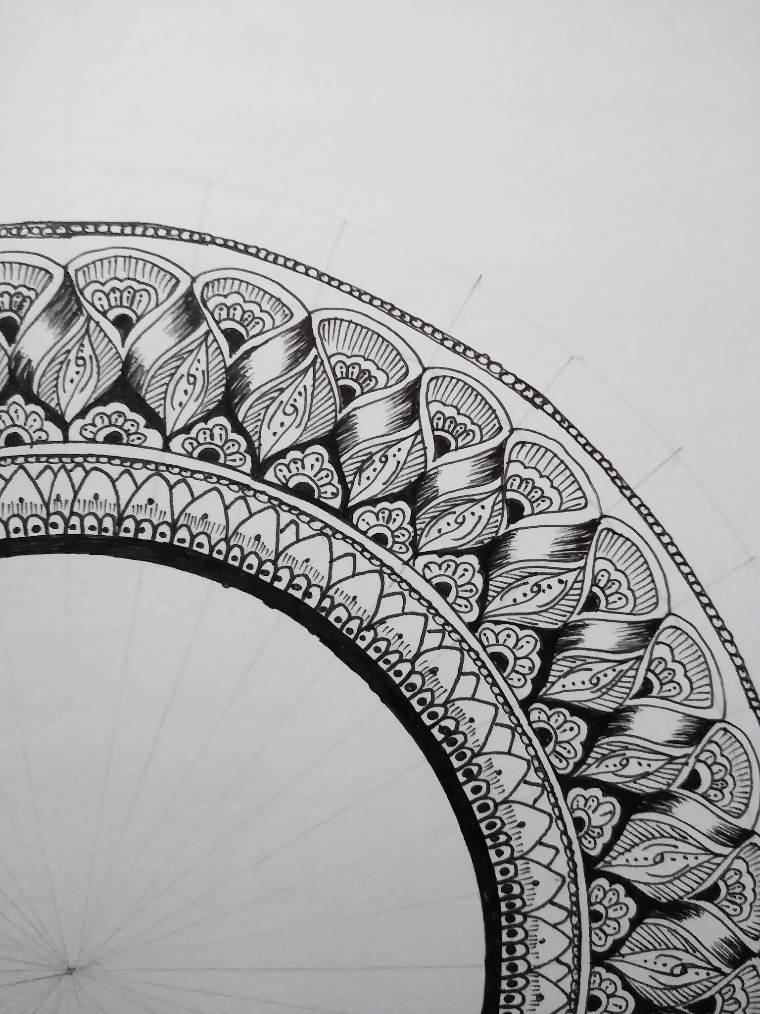 Mandala art drawing