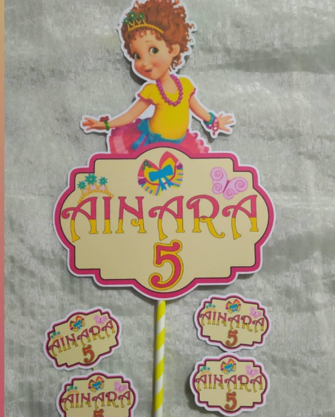 Topper Fancy Nancy Ainara 5 - Mis Toppers Tus Toppers