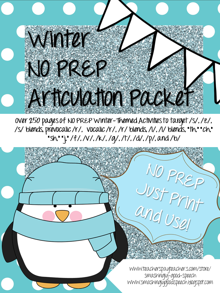 Smashingly Good Speech: Winter Themed Speech - Language Therapy Plans
