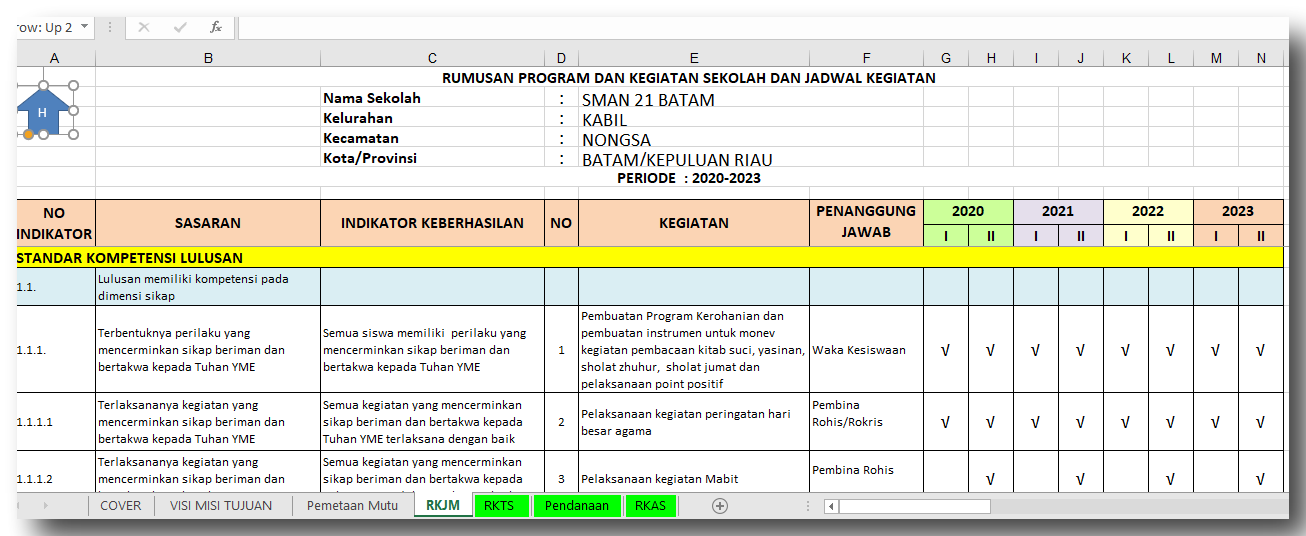 APLIKASI UNTUK MENYUSUN RENCANA KERJA SEKOLAH (RKJM, RKT, DAN RKAS ...