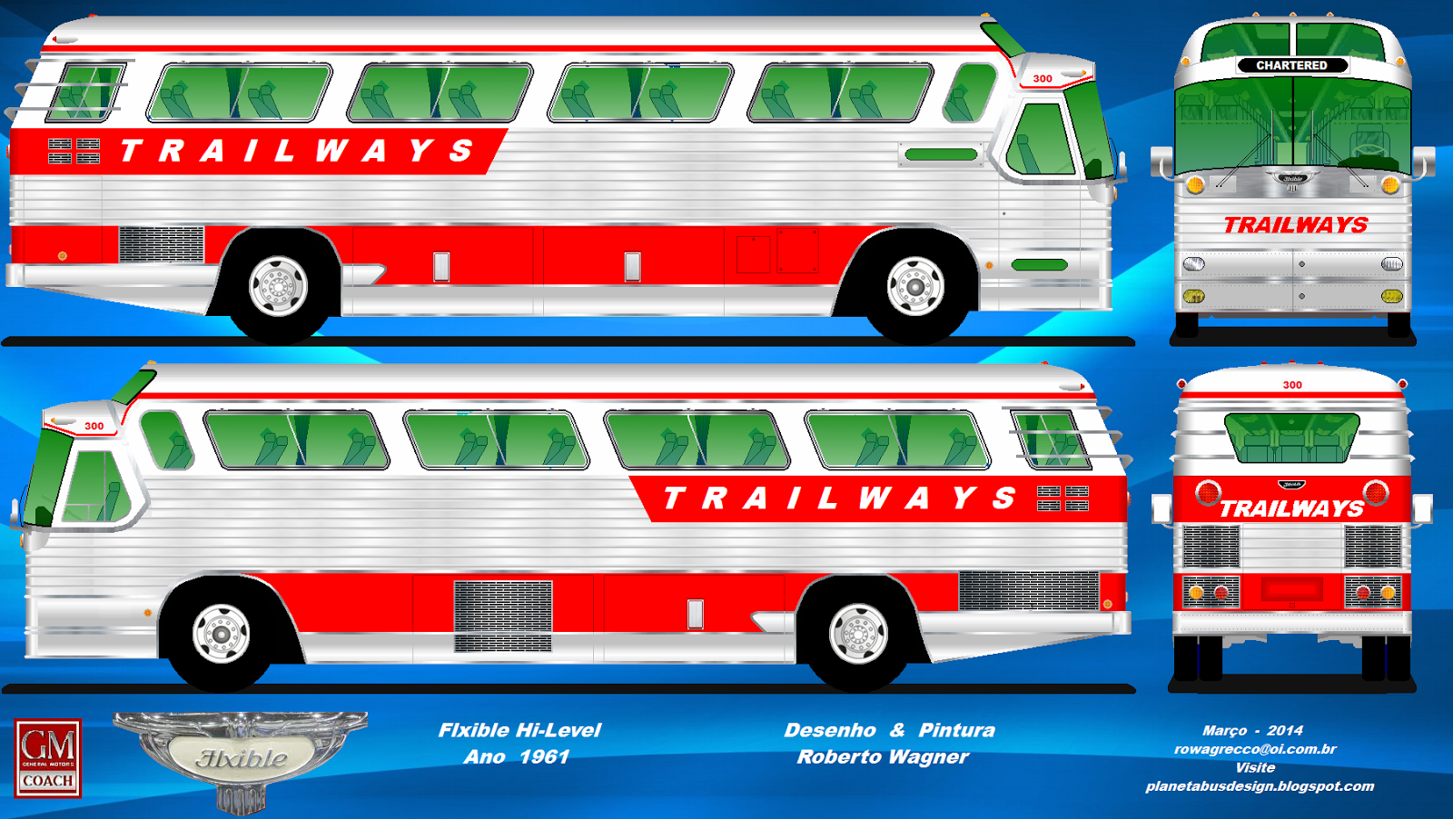 Planeta Bus Design: Trailways - Flxible Hi-Level
