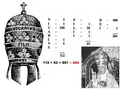 Apocalipse: O número 666 e o Vicarius Filii Dei